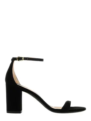 STUART WEITZMAN 75mm Nudist Block Heel Sandals - Black