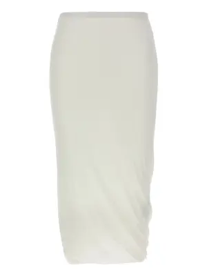 JIL SANDER Cotton Midi Skirt - White