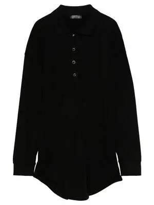 MUGLER Mugler Corseted Polo Mini Dress Black
