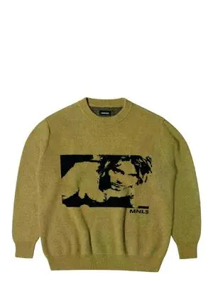 MAINLESS Mainless Kurt Cobain Sweater Yellow