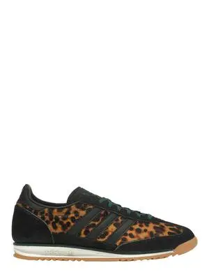Adidas Sl 72 Og Leopard Print Sneakers - Core Black/off White/collegiate Green