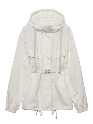 Prada Prada Pongé Blouson Jacket Neutrals