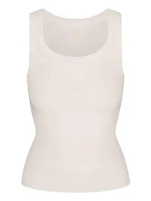 SKIMS Cotton Ribbed Scoop Neck Tank - Marble