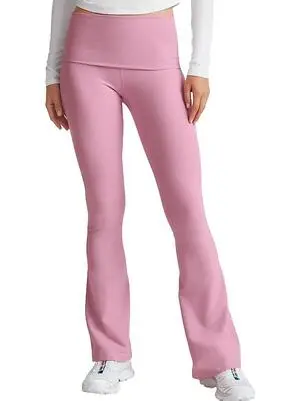 Beyond Yoga Low Rise Foldover Pants - Pink Haze Heather