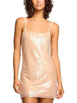 Ramy Brook Leonna Sequinned Mini Dress - Nude Sequin