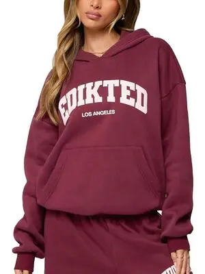 EDIKTED La Hoodie - Burgundy