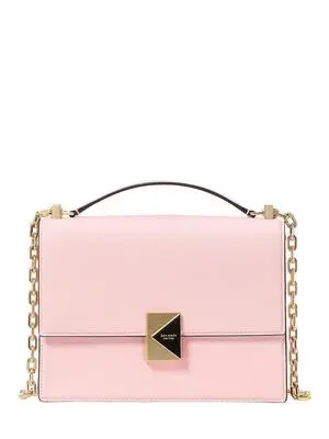 Kate Spade New York Deco Pebbled Leather Small Chain Shoulder Bag - Pastry Pink