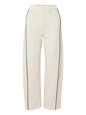 MOTHER The Half Pipe High-rise Barrel-leg Jeans - Neutrals