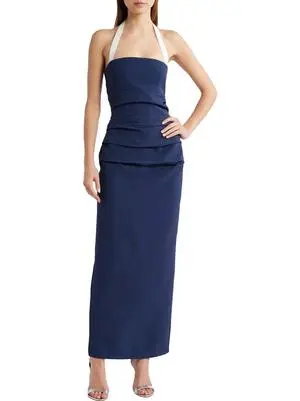 Lioness 1999 Halter Maxi Dress - Navy