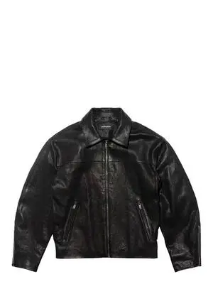 MAINLESS Leather Jacket - Black