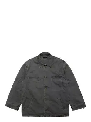 MAINLESS Distressed Cotton Jacket - Green