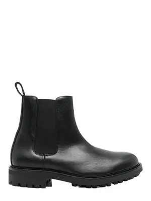 Calvin Klein Leather Chelsea Boots - Black