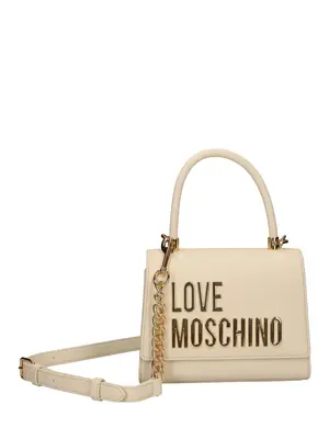 Moschino Logo-lettering Tote - Neutrals