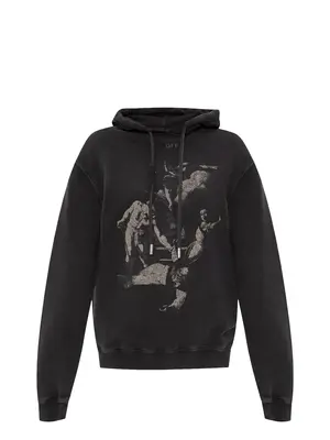 Off-White Graphic Print Hoodie - Black