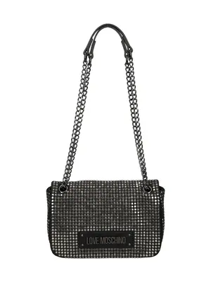 Moschino Sparkling Shoulder Bag - Black