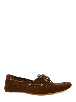 TOM FORD Robin Suede Boat Shoes - Brown