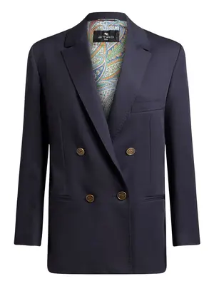 Etro Double-breasted Blazer - Blue