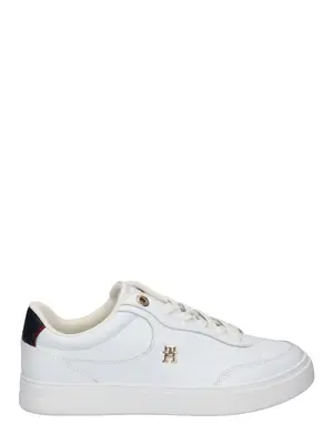 Tommy Hilfiger Logo Plaque Trainers - White