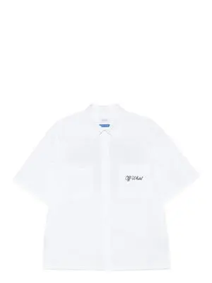 Off-White Logo-embroidered Shirt - White