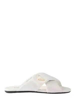 Prada Padded Nappa-leather Sandals - White