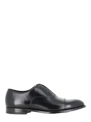 DOUCAL'S Leather Oxford Shoes - Black