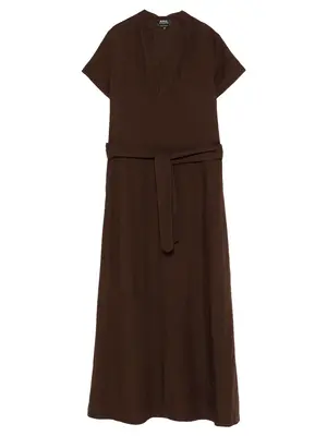 A.p.c. Annelie Midi Dress - Brown