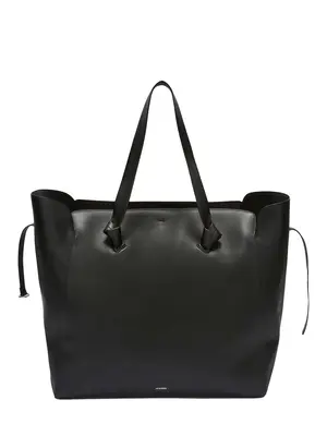 JIL SANDER Medium Knot-embellished Tote Bag - Black