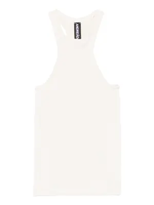 ANDREĀDAMO Fine Ribbed Tank Top - Neutrals