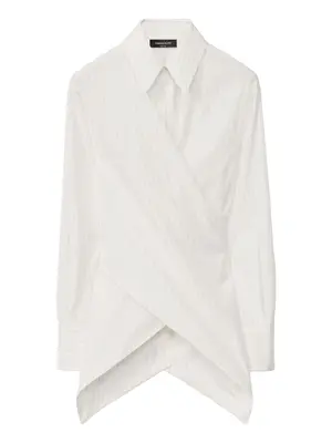 Fabiana Filippi Striped Wraparound Shirt - White