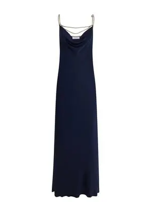 Rabanne Chain-detailed Maxi Dress - Navy