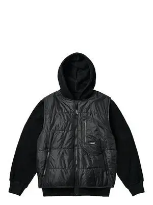 PALACE Reversible Vest With Hood - Black