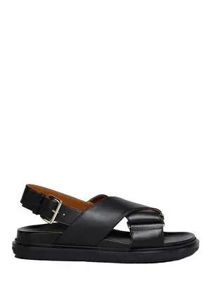 MARNI Fussbett Leather Sandals