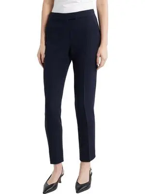 Theory Ibbey Admiral Crepe Trousers - Deep Navy - G8e