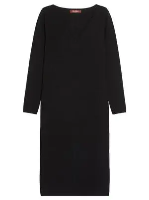Max Mara Veletta Long Sleeve Midi Sweater Dress - Black