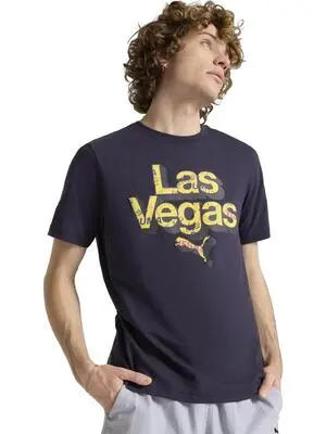 PUMA Las Vegas Pattern Graphic T-shirt - Blue