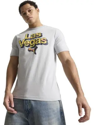 PUMA Las Vegas Pattern Graphic T-shirt - Gray