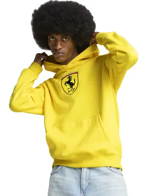 PUMA Scuderia Ferrari Relaxed Fit Hoodie - Yellow