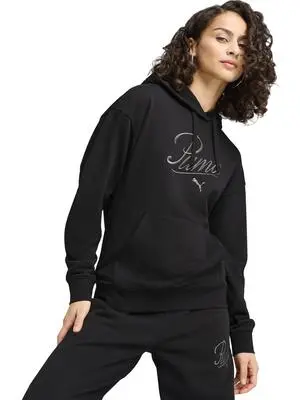 PUMA Essentials Script Comfort Hoodie Black