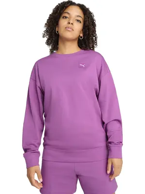 PUMA Elevated Essentials Comfort Crew Sweatshirt - Purple
