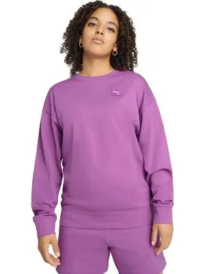 PUMA Elevated Essentials Comfort Crew Sweatshirt Wild Berry