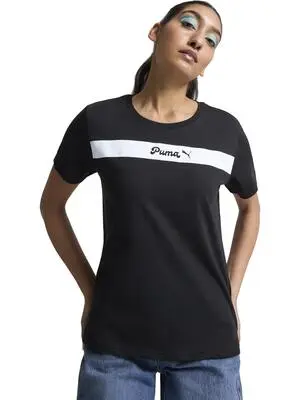 PUMA Cotton Crewneck T-shirt - Black