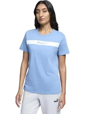 PUMA Cotton Crewneck T-shirt - Blue