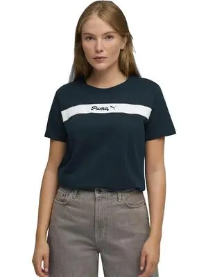 PUMA Cotton Crewneck T-Shirt Green