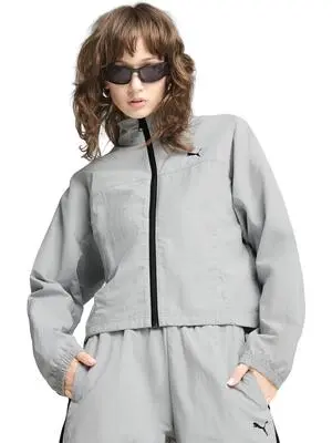 PUMA Oversized Full-zip Woven Jacket - Gray