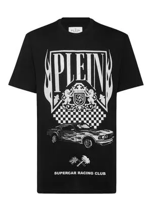 Philipp Plein Strass Flame Racing T-shirt - Black