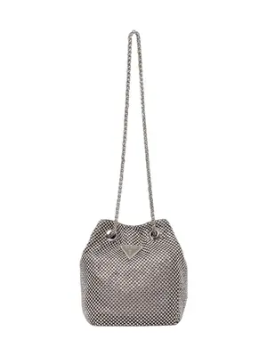 Guess Crystal-embellished Bucket Bag - Silver