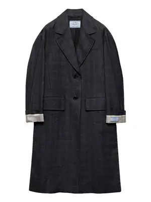 Prada Single-breasted Wool Coat - Grey