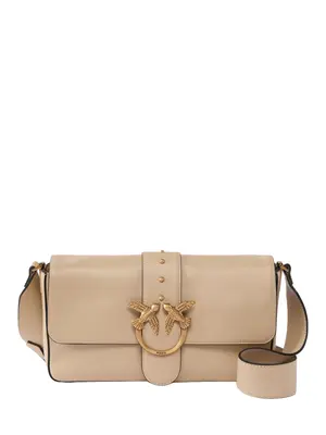 Pinko Love Birds Shoulder Bag - Neutrals