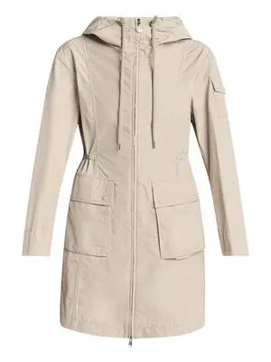 Moncler Laerte Long Hooded Parka - Beige