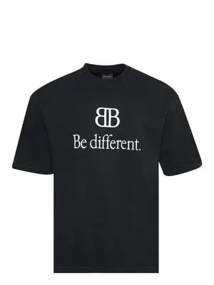 Balenciaga Medium Fit T-shirt Be Different - Black